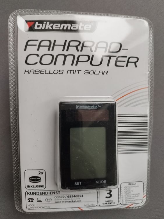 fahrradcomputer kabellos mit solar bikemate (Gebraucht) in Turgi für ...