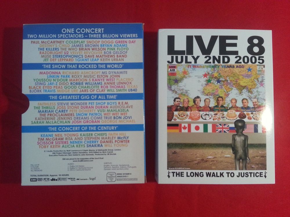 Live 8 (Live Eight) Konzert 2005 4 DVDs | Kaufen auf Ricardo