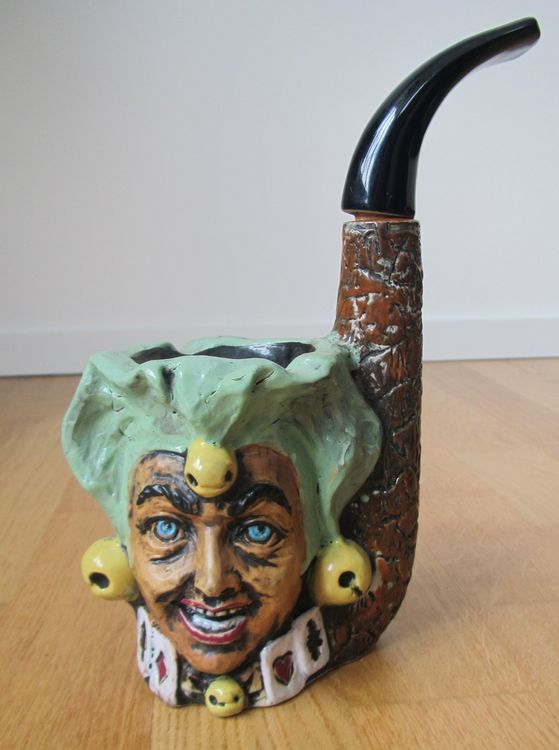 JOKER / Keramik Wein Schnaps Flasche mit Aschenbecher / 60er | Kaufen ...