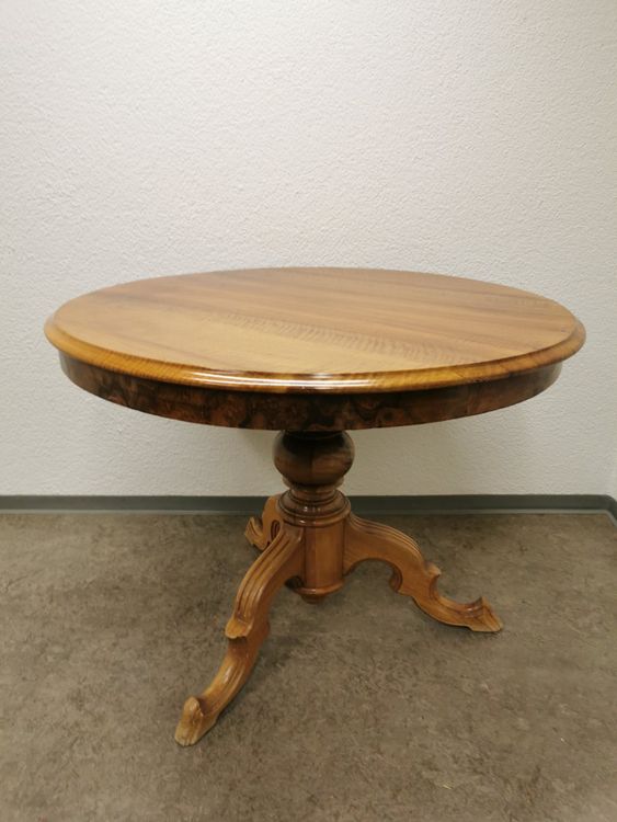 Schicker alter runder Tisch 97cm Massivholz | Kaufen auf Ricardo