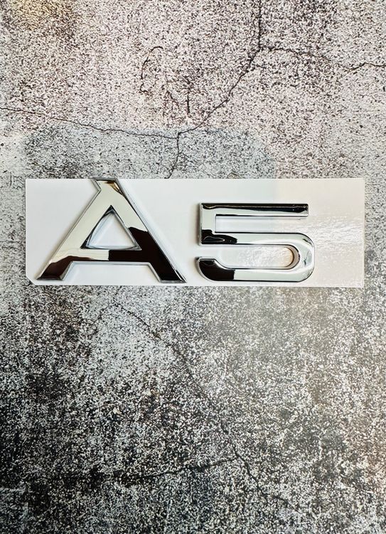 Audi A5 Emblem, Schriftzug, Logo NEU in Chrom (Neu und originalverpackt ...