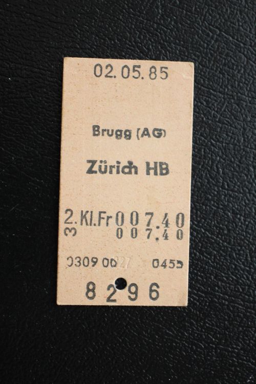 SBB Billett / Brugg ( AG ) - Zürich HB | Kaufen auf Ricardo