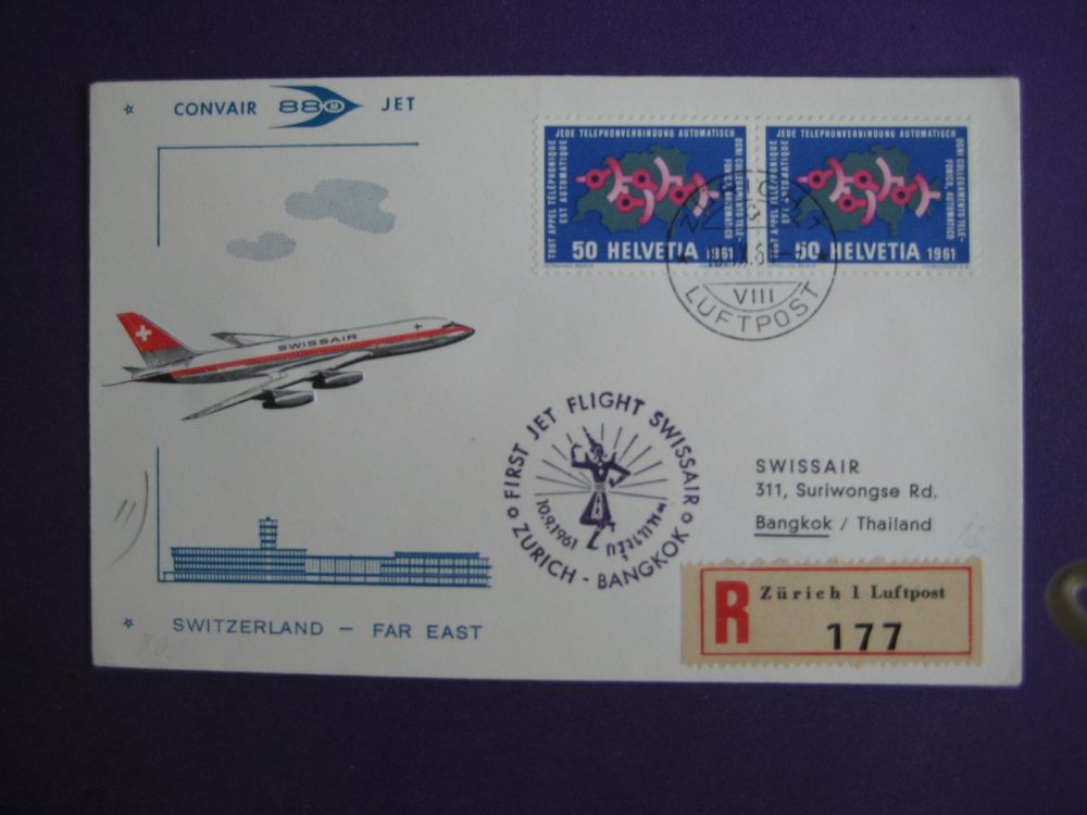 Erstflug mit Jet von Zürich - BANGKOK 1961 !!! (Neu (gemäss Beschreibung)) in Wangs für CHF 6 ...