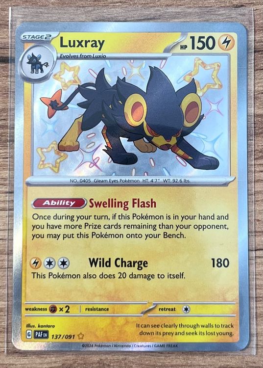 Luxray BABY SHINY Pokemon Paldean Fates PAF 137/091 (Gebraucht) in ...