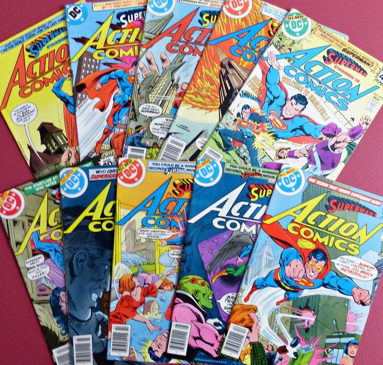 SUPERMAN in ACTION COMICS 490-499 COMPLETE NM- RUN DC 1978 (Gebraucht ...