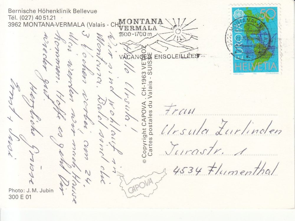 Montana Vermala Bernische Höhenklinik 1992 (Gebraucht) in Bürglen TG ...