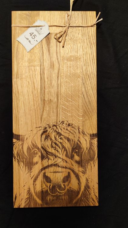 Schönes Holzbrett Schneidebrett Highlandrind | Kaufen auf Ricardo