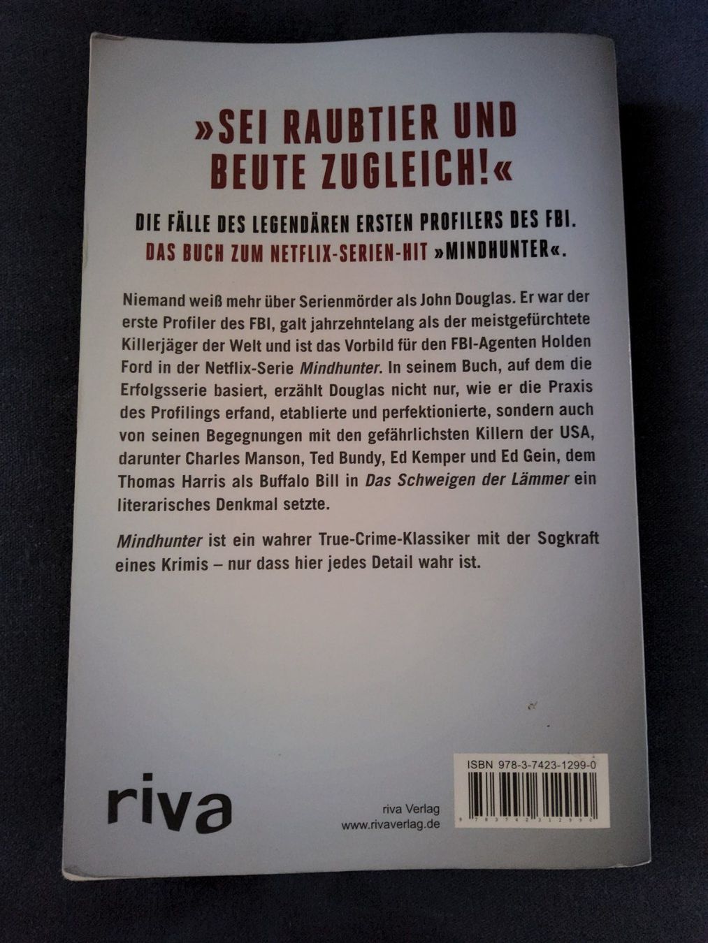 John Douglas & Mark Olshaker Mindhunter Buch Netflix Serie (Gebraucht ...