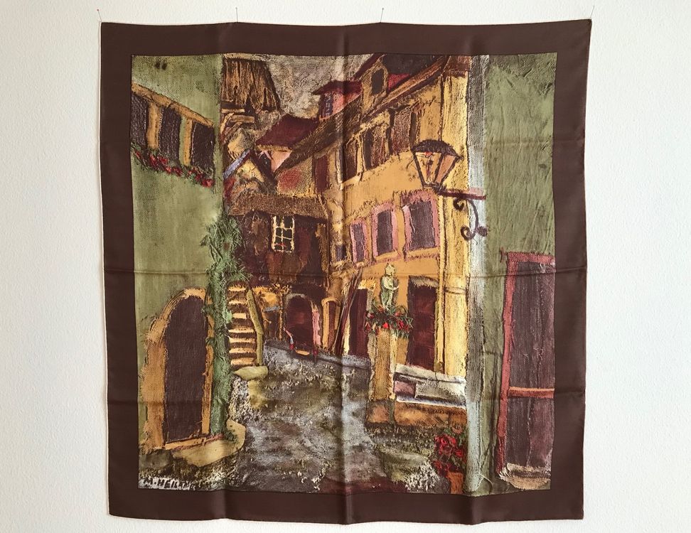 Seiden-Foulard "Textil-Collagen" von Max Heiland (Gebraucht) in ...
