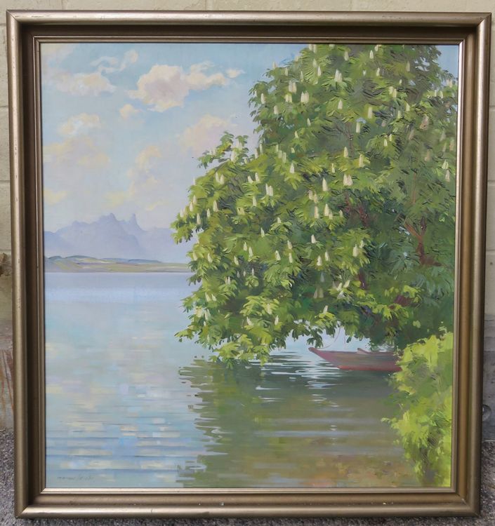 MARCUS JACOBI AM THUNERSEE ÖL AUF LEINWAND | Kaufen auf Ricardo