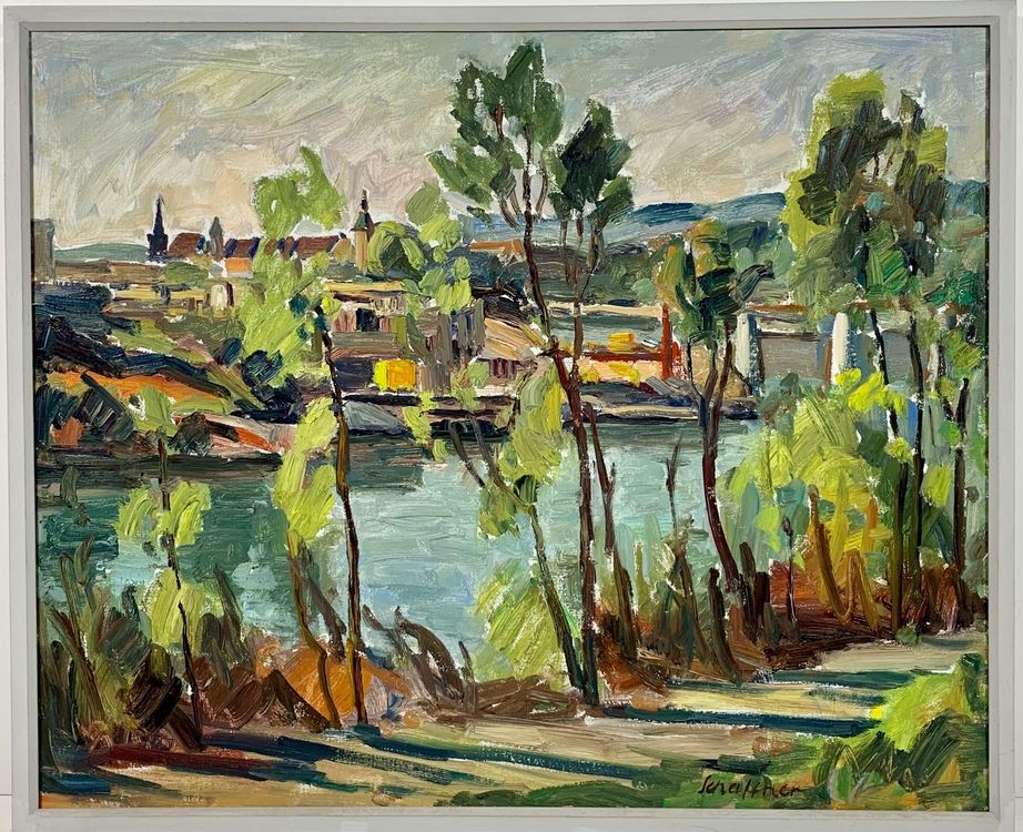 Fred Schaffner (1906-?) grosses Gemälde (Usato) a per CHF 500 – con ...