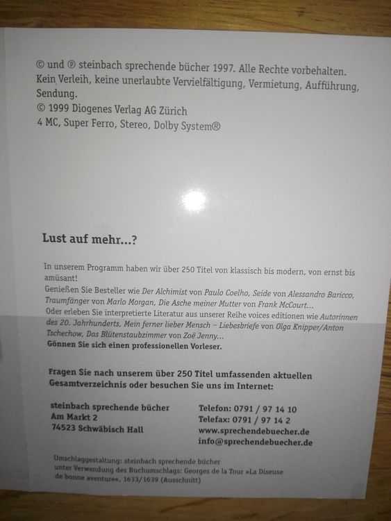 Die Apothekerin (Ingrid Noll) > Roman / 4-MC's