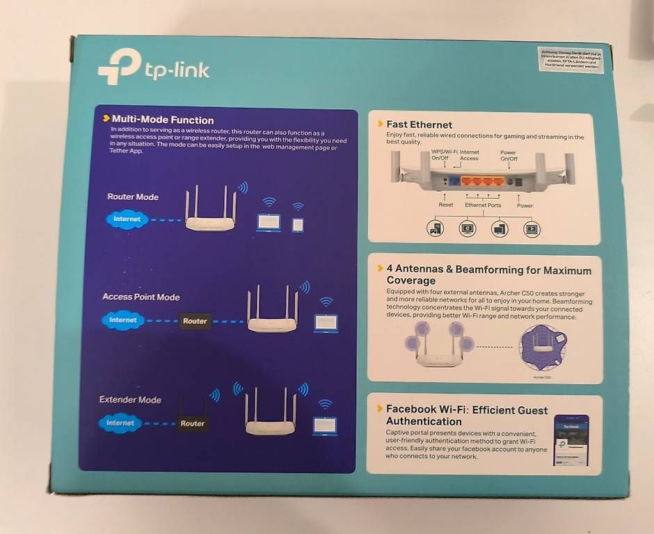 TP-Link Archer C50 AC1200 WiFi Router - Wie neu in OVP (Gebraucht) in ...