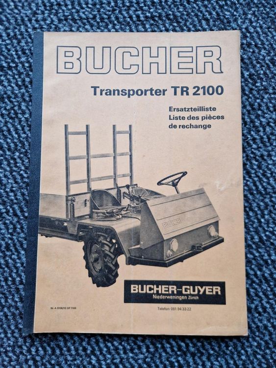 Original ET-Liste Bucher Transporter TR2100 (Gebraucht) in Dürnten für ...