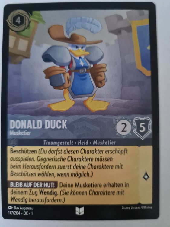 Lorcana FOIL, Donald Duck - Musketier, 177/204-DE-1 (Neu (gemäss Beschreibung)) in Sachseln für ...