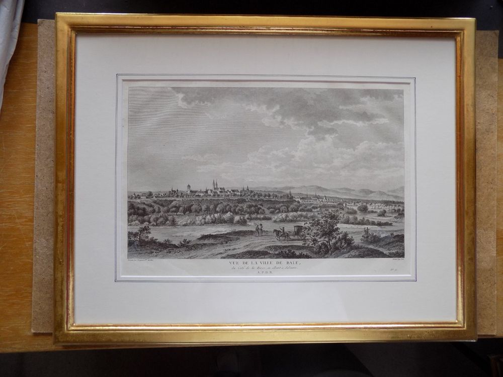 Basel sehr schöner Kupferstich im Goldrahmen (Gebraucht) in Risch für CHF 225 – mit Lieferung ...