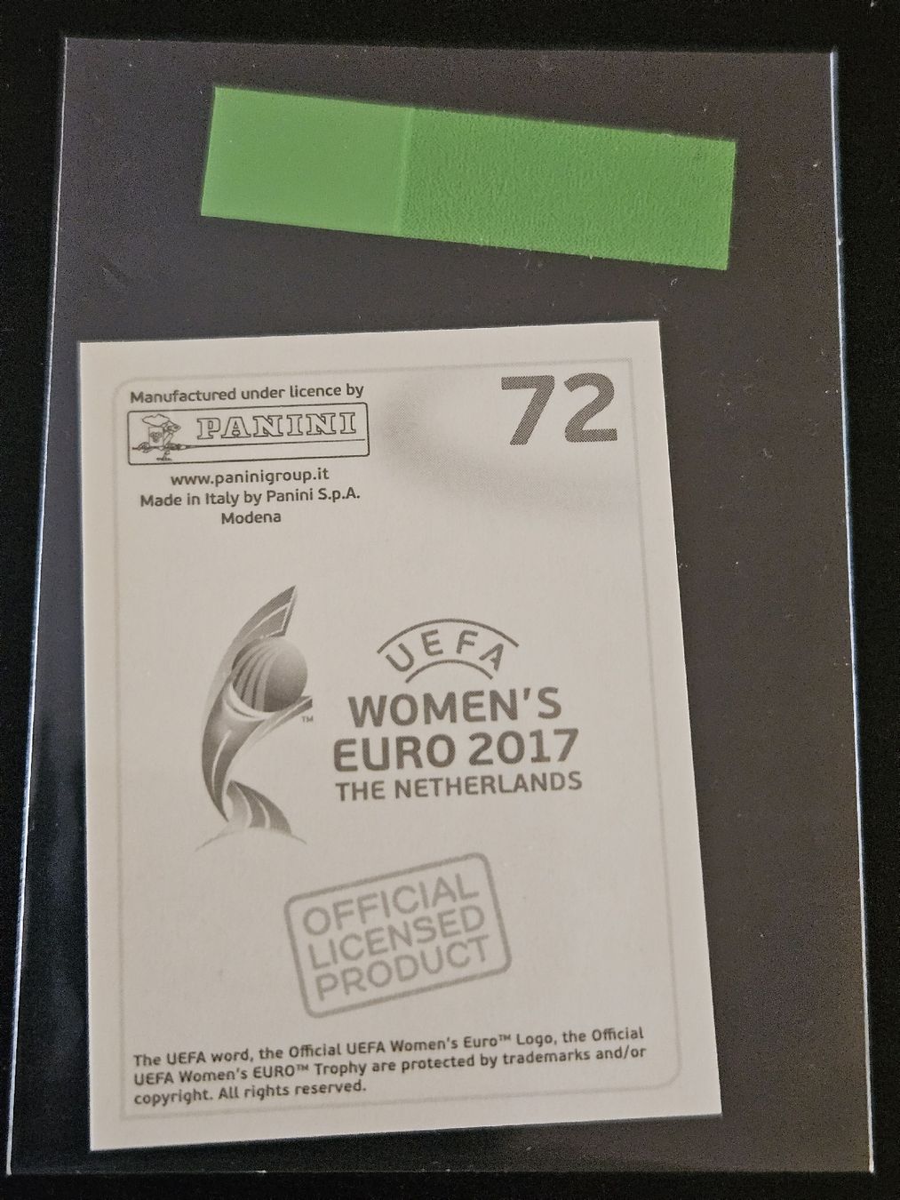 Pernille Harder / Panini 2017 Team Dänemark / Nr. 72 (Gebraucht) in ...