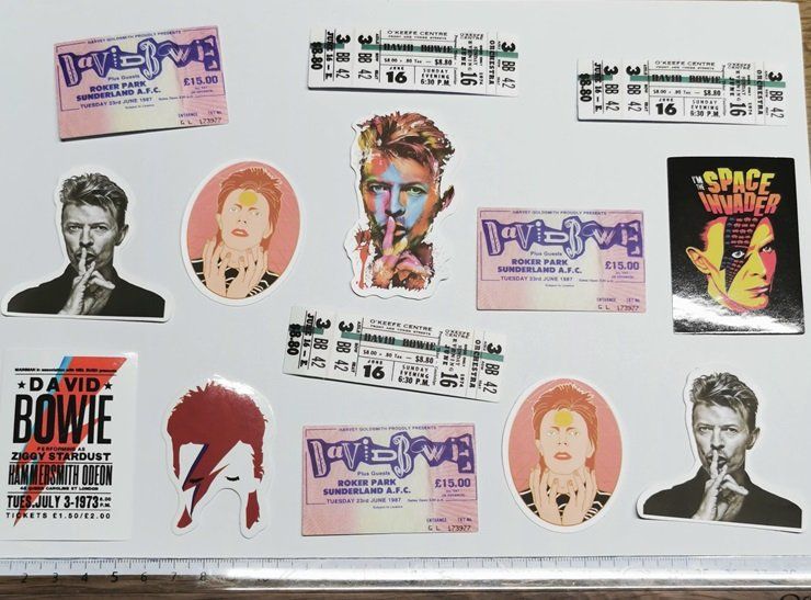 DAVID BOWIE - 14 Aufkleber / Sticker (Neu (gemäss Beschreibung)) in ...
