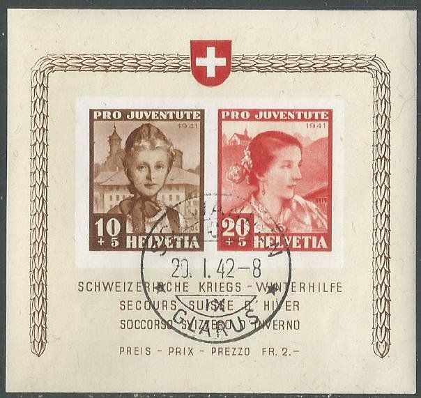 ** PJ SONDERBLOCK/KRIEGSWINTERHILFE Nr.98I+99I-JAHR 1941 ** (Gebraucht) in Heimenschwand für CHF ...