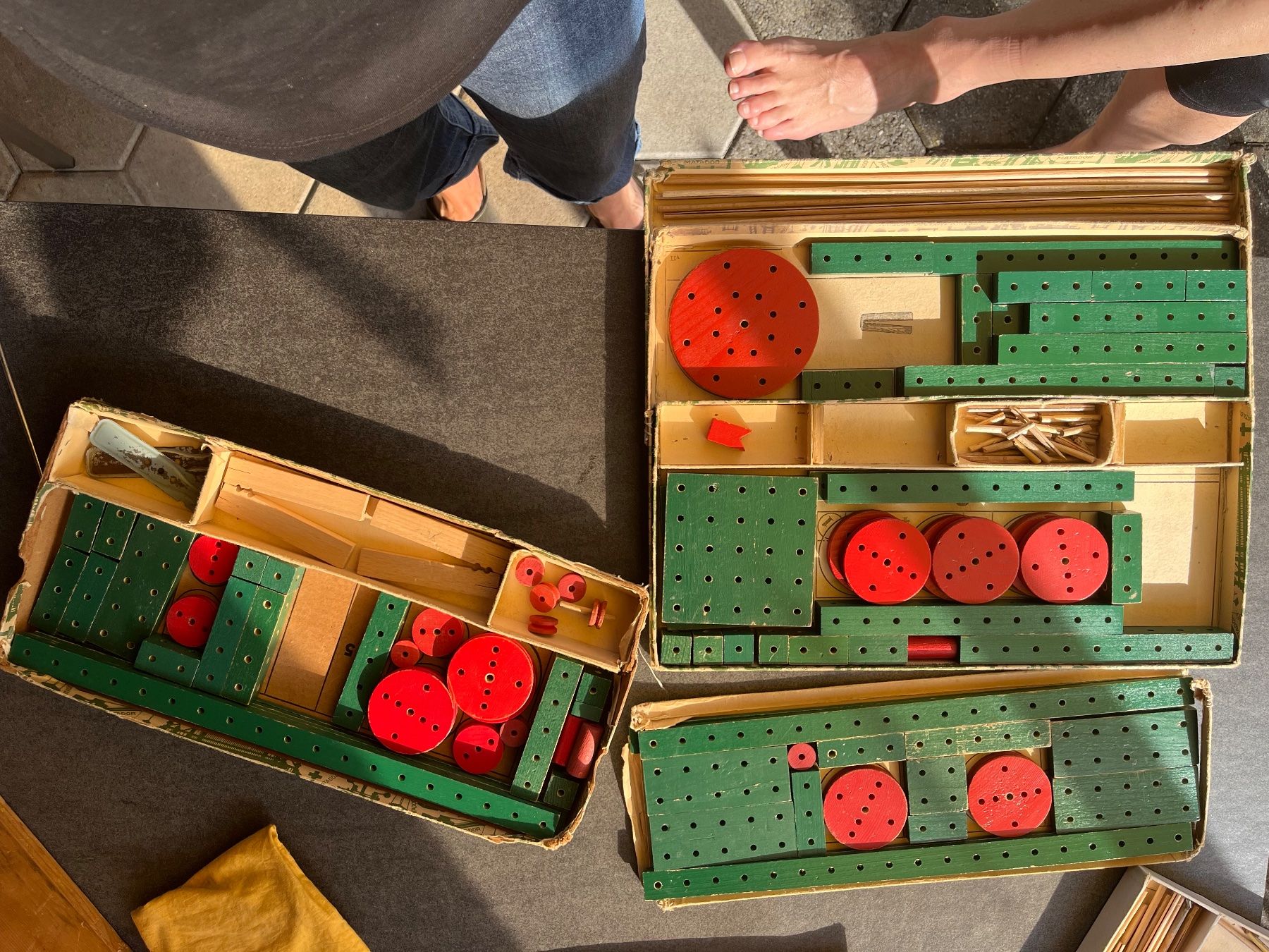 Vintage Matador Baukasten mit Plänen, Holzspielzeug um 1940 (Gebraucht ...