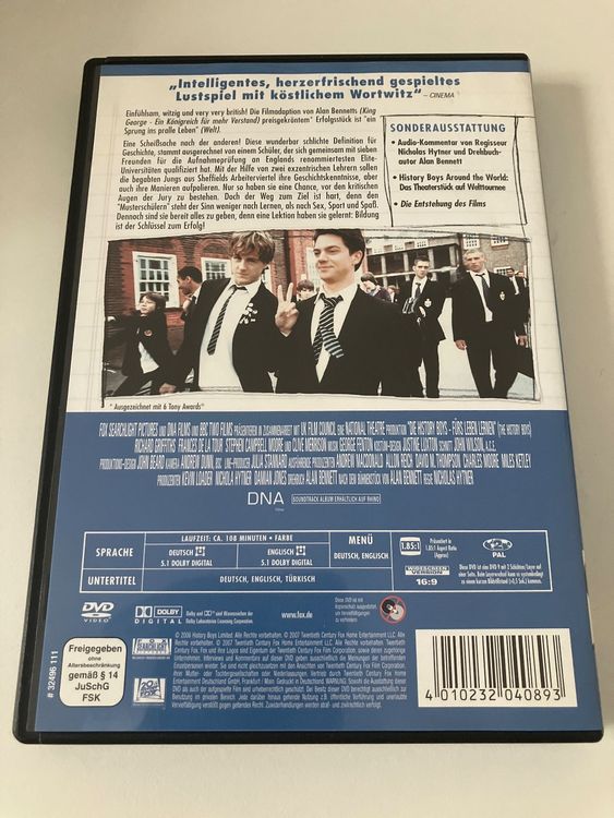 Die History Boys - Fürs Leben lernen (DVD) | Kaufen auf Ricardo Die History Boys - Fürs Leben lernen (DVD) | Kaufen auf Ricardo