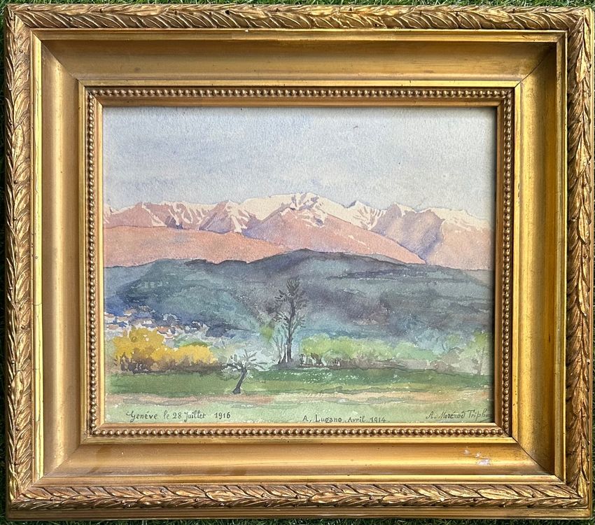 Henri Albert Morerod-Triphon (1871-1948) Landschafts Aquarel | Kaufen ...