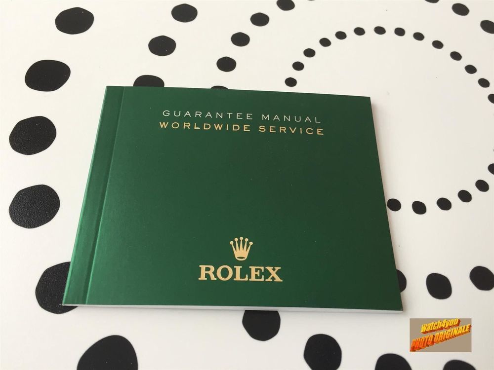 ROLEX WORLDWIDE SERVICE GUARANTEE MANUAL | Kaufen auf Ricardo