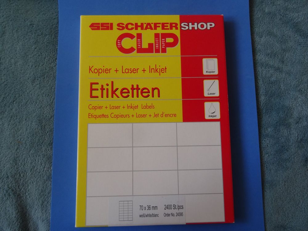 Etiketten Copier +Laser + Inkjet Labels 63 Blatt=2016 Etik. | Kaufen ...