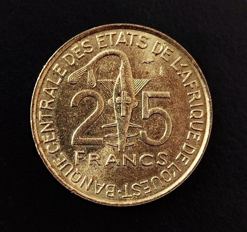 25 Francs Münze Französisch-Westafrika 1979 (Gebraucht) in Lenzburg für CHF 1.7 – mit Lieferung ...