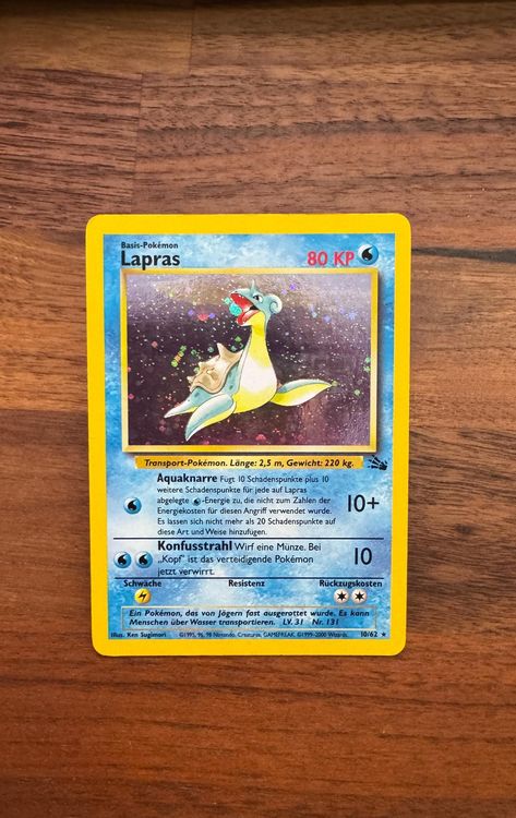 🌊 Lapras #10/62 – Fossil Holo Rare ab 1 CHF! (Gebraucht) in Goldach für ...