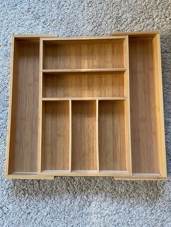 Bambus Besteckkasten Schubladeneinsatz erweiterbar (Gebraucht) in Zürich für CHF 5 – nur ...