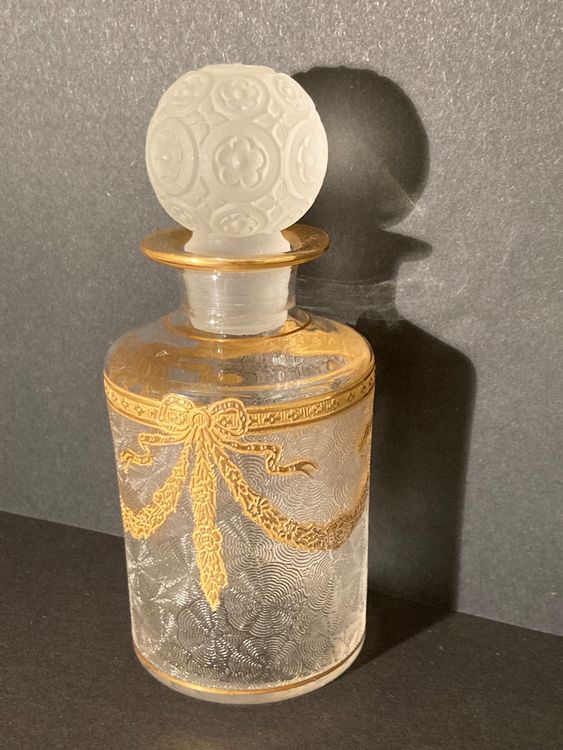 Saint Louis Ancien flacon à parfum en cristal gravé et doré (Gebraucht ...