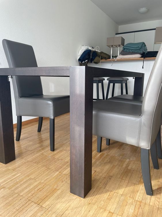 Tisch für 4, Eiche in Wenge Farbe (Gebraucht) in Adliswil für CHF 70 – nur Abholung auf Ricardo ...