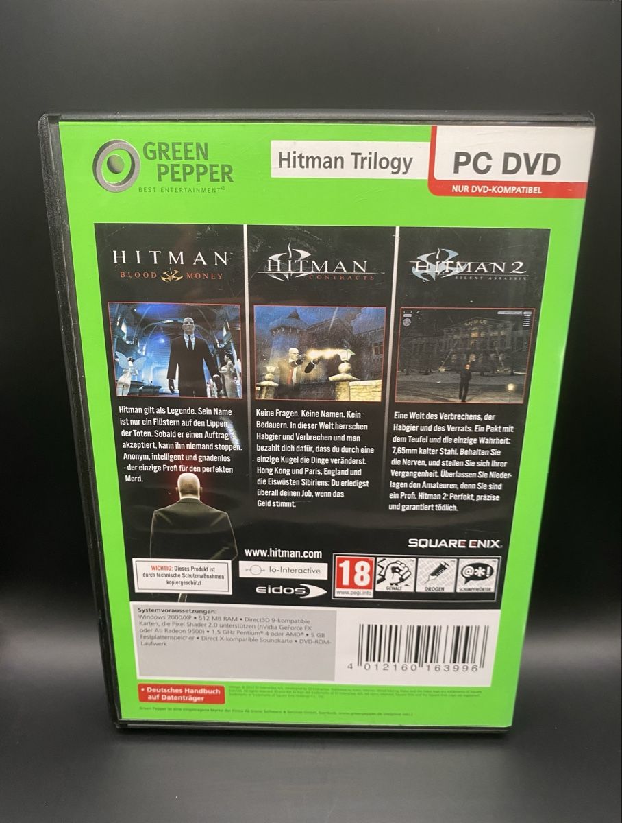 Hitman Trilogy PC DVD – Blood Money + Contracts + Hitman 2 (Gebraucht ...