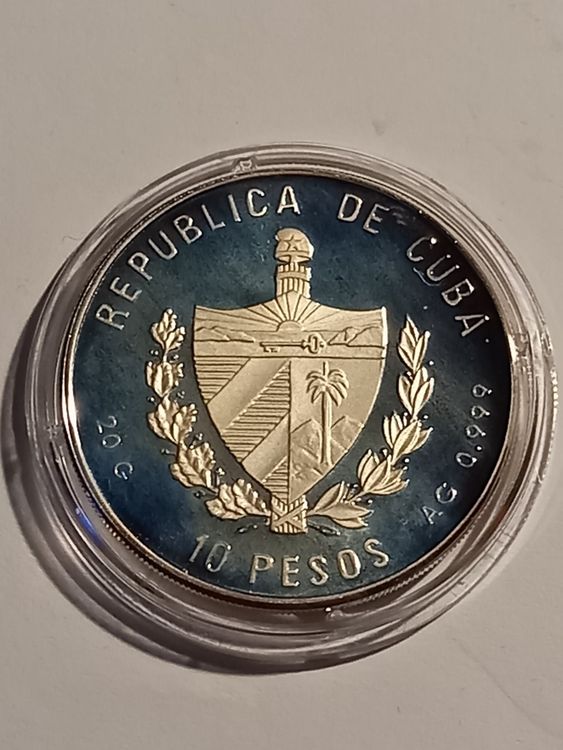 10 PESOS SILBER 999 Kuba Coloriert | Kaufen auf Ricardo