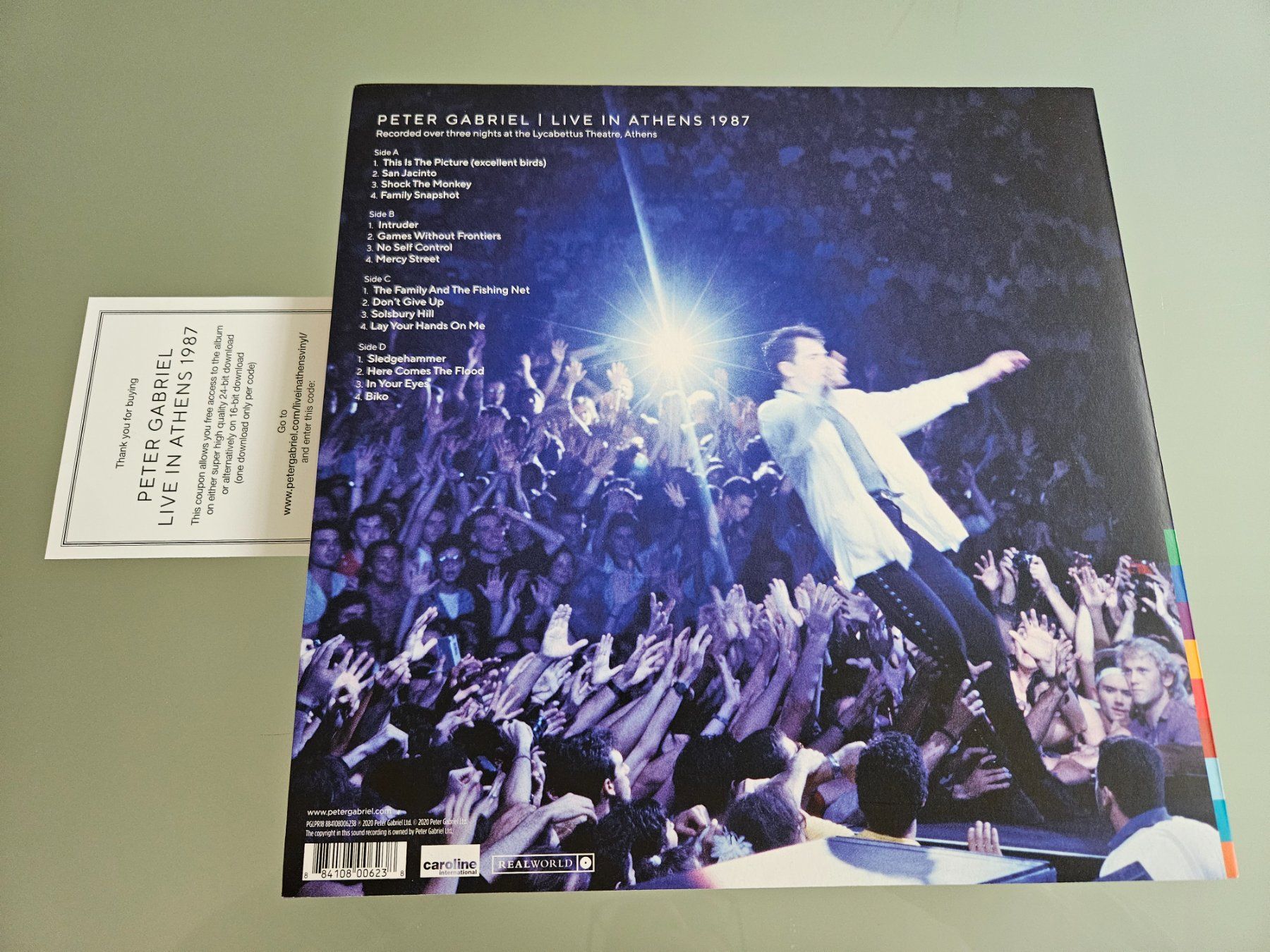 Peter Gabriel Live in Athens 2x LP 180Gr Vinyl NM Prog Rock (Gebraucht ...