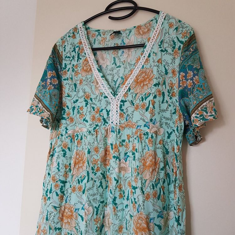 Neu: Boho Sommerkleid L Viskose türkis (Neu (gemäss Beschreibung)) in Belp für CHF 13 – mit ...