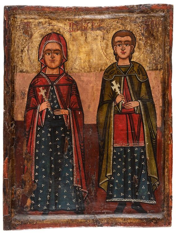 SEHR GROSSE ANTIKE RUMÄNISCHE IKONE MIT 2 HEILIGEN (Gebraucht) in Muri b. Bern für CHF 84 – nur ...