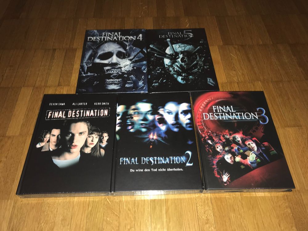 Final Destination 1-5 - 5 MEDIABOOKS - UNCUT (Neu und originalverpackt ...