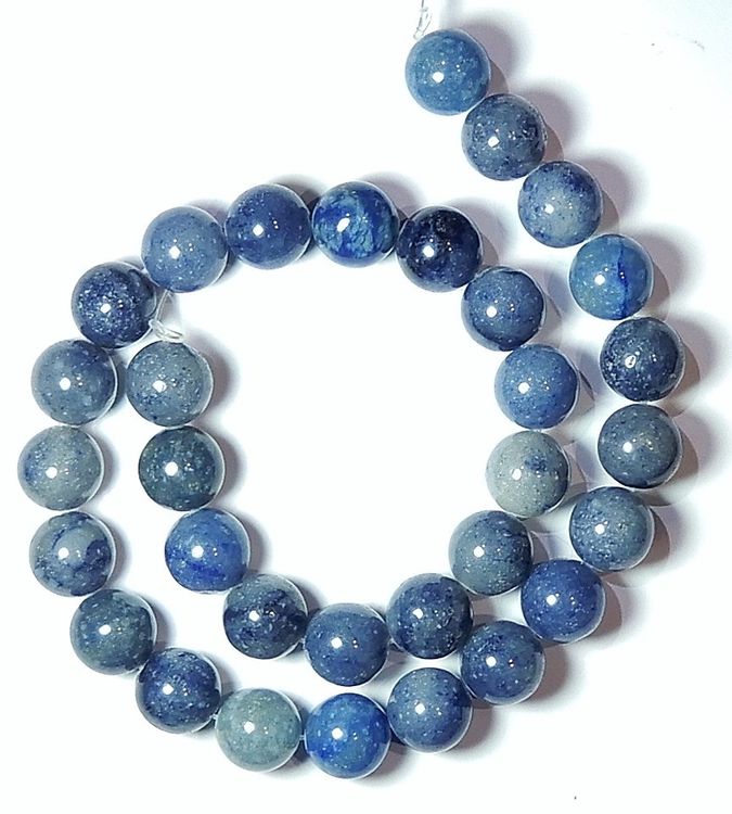 1 Strang echte,natürliche und rare Dumortierit Perlen 12 mm (Neu (gemäss Beschreibung)) in ...