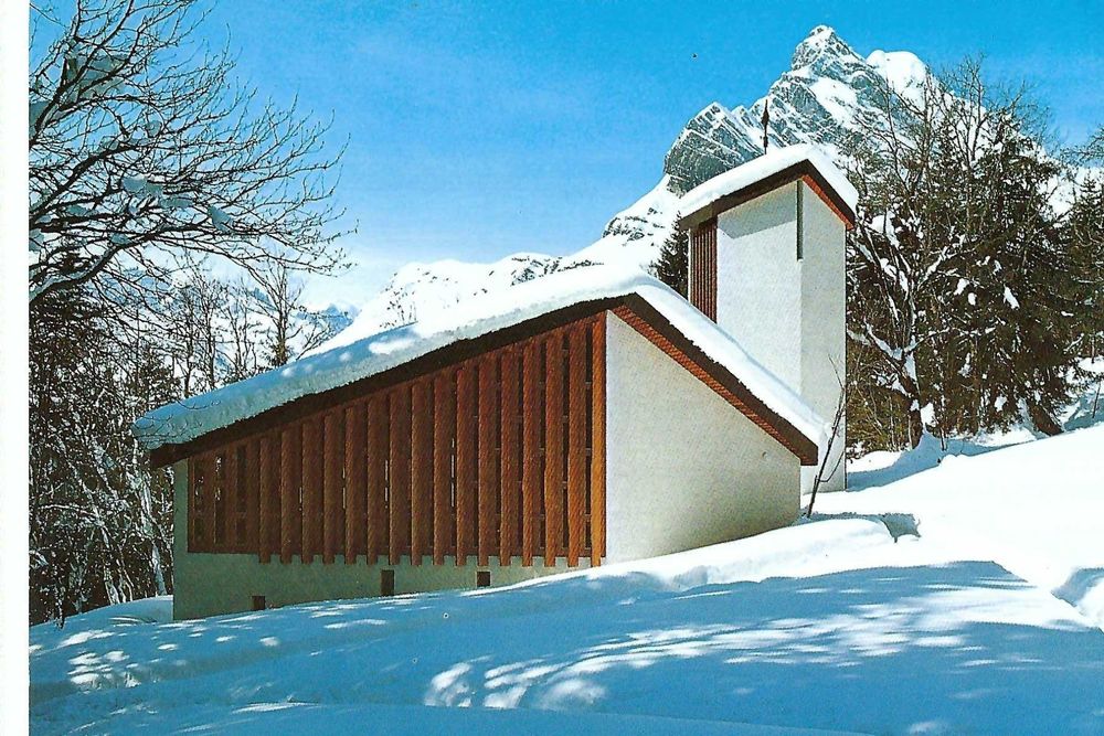 BRAUNWALD Kt. Glarus, neue evangelische Bergkirche (A) | Kaufen auf Ricardo