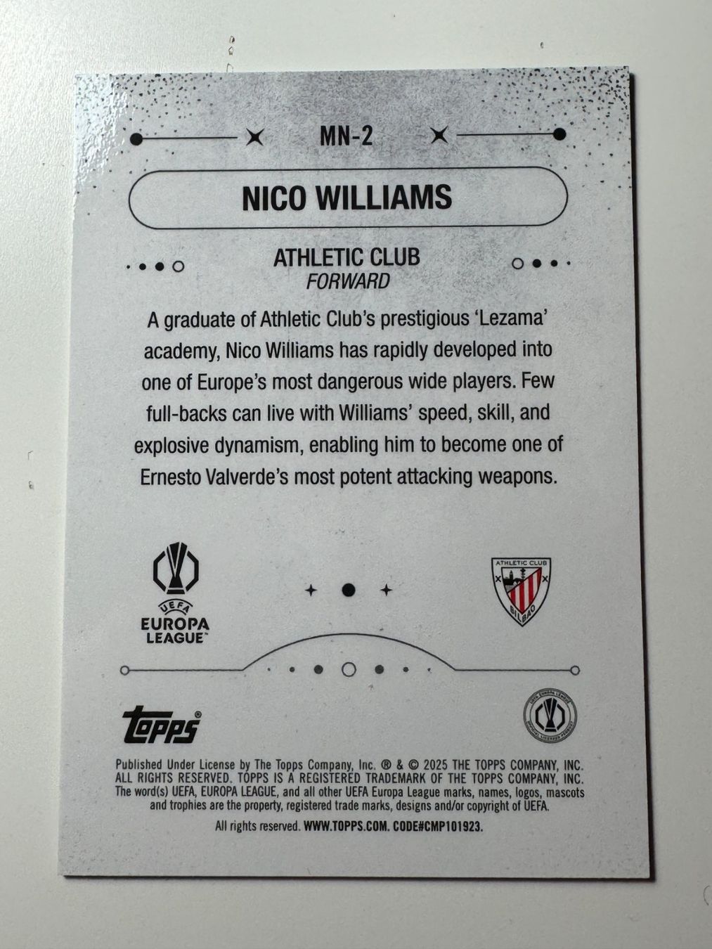 Nico Williams Mystic Nights Green Refractor Topps Merlin (Gebraucht) in ...