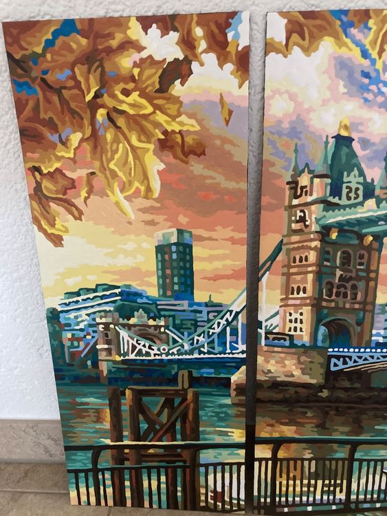 Bild "London, Tower Bridge", 3-teilig, Malen nach Zahlen (Neu (gemäss Beschreibung)) in ...