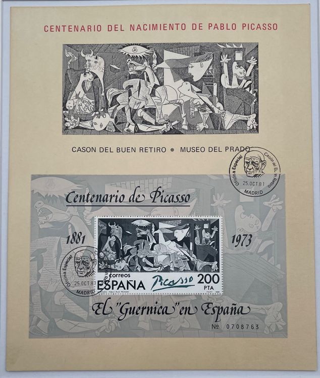 Pablo Picasso (1881-1973) Serigraphie mit Briefmarke & Stemp | Kaufen ...