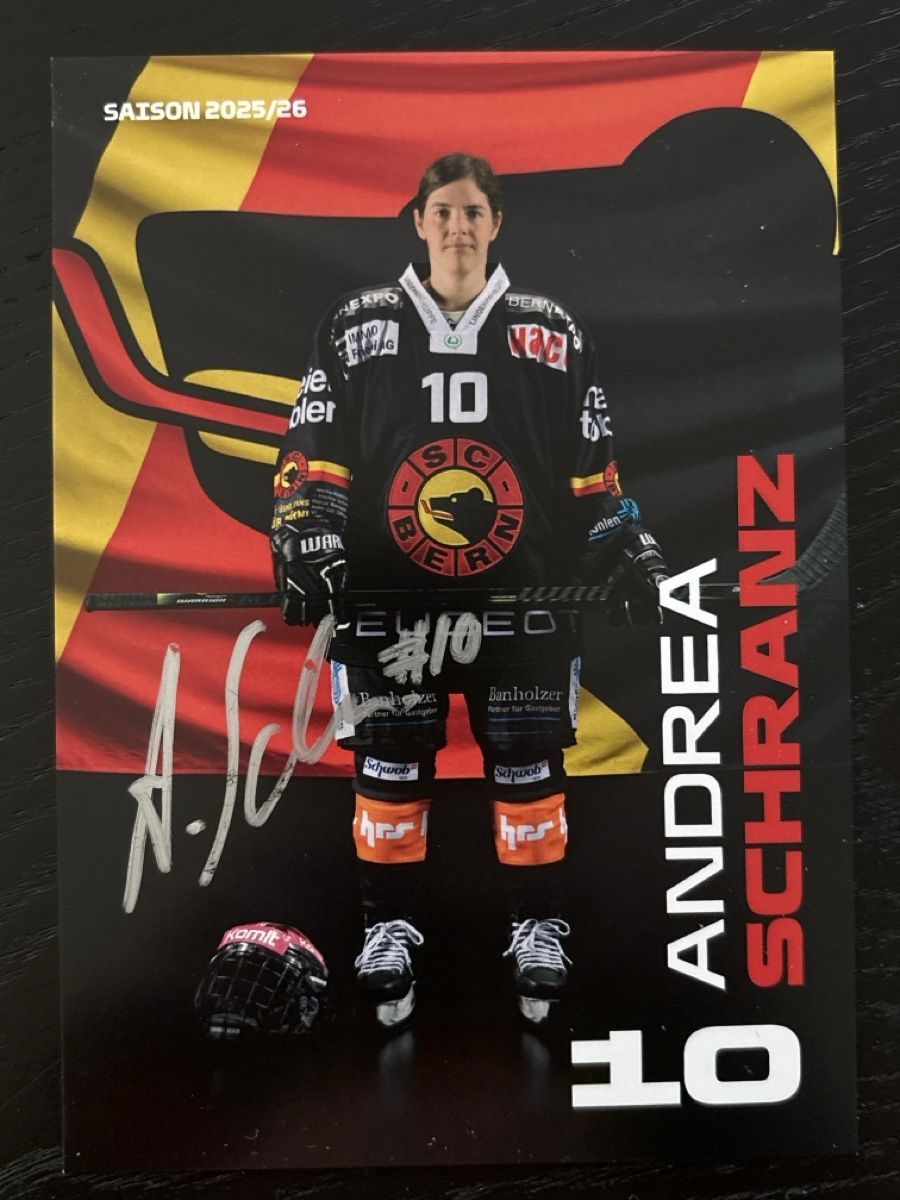 Andrea Schranz Autogrammkarte SC Bern Saison 2025/26 Top! (Neu (gemäss Beschreibung)) in ...