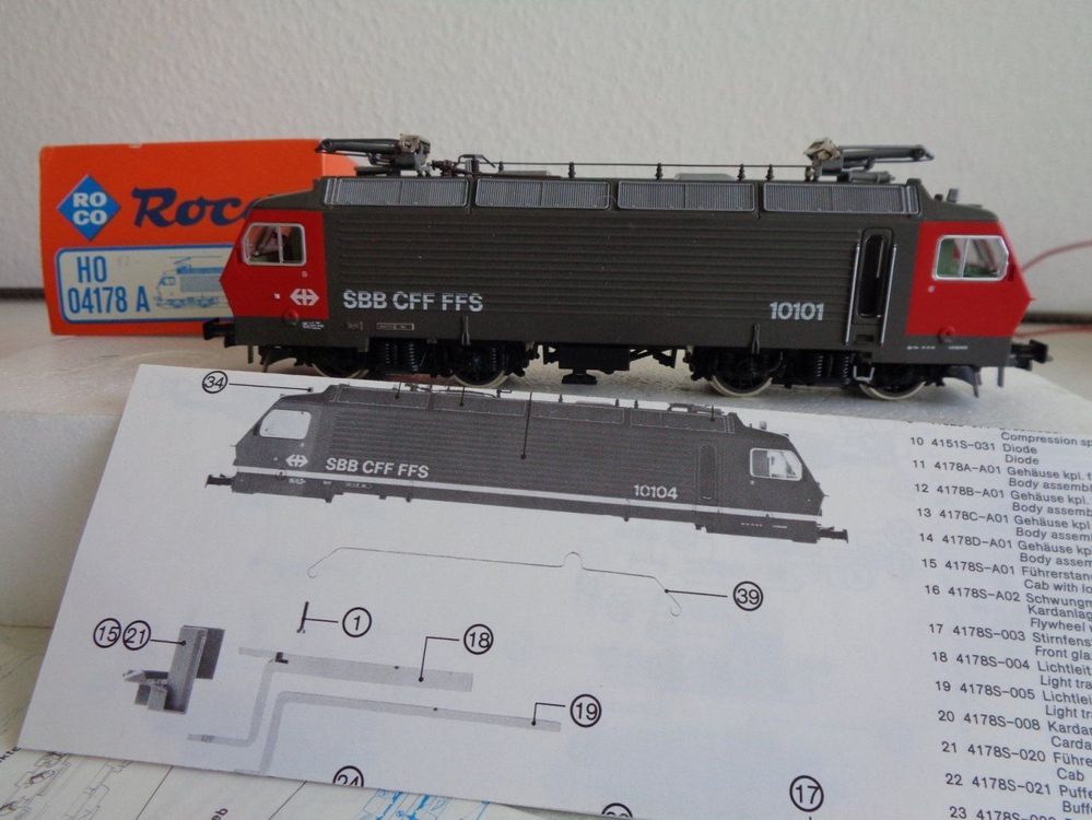 Roco 04178 A, E-Lok Re 4/4 IV, Betr. Nr.10101, rot/grau (Gebraucht) in ...