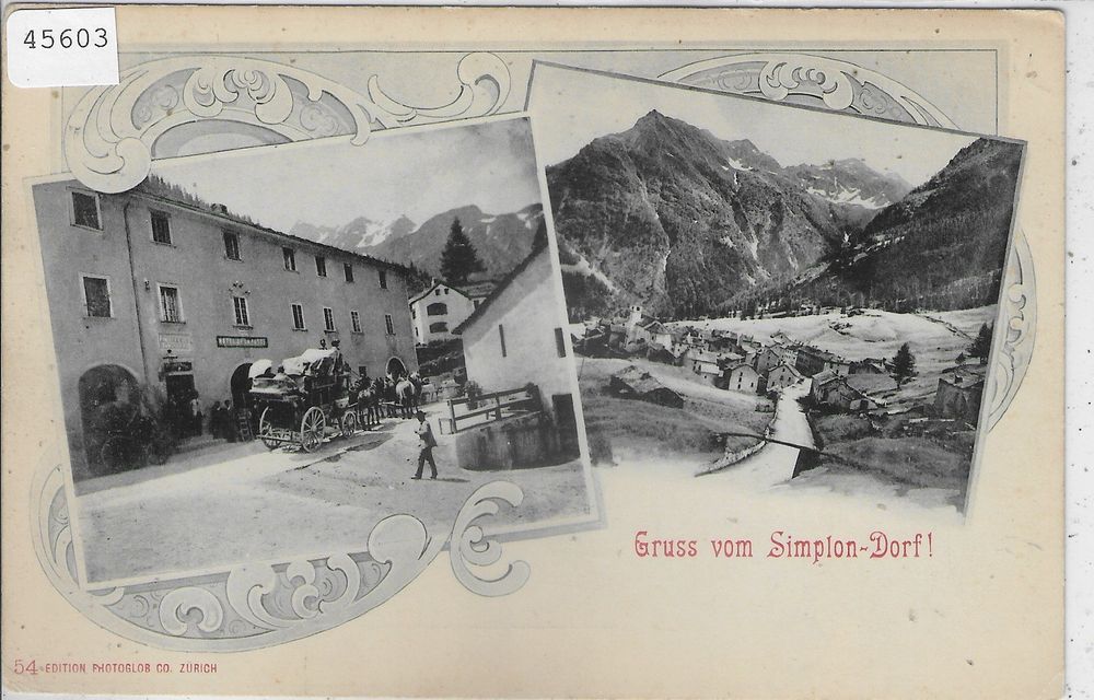 Gruss vom Simplon-Dorf - Postkutsche diligence postale | Kaufen auf Ricardo