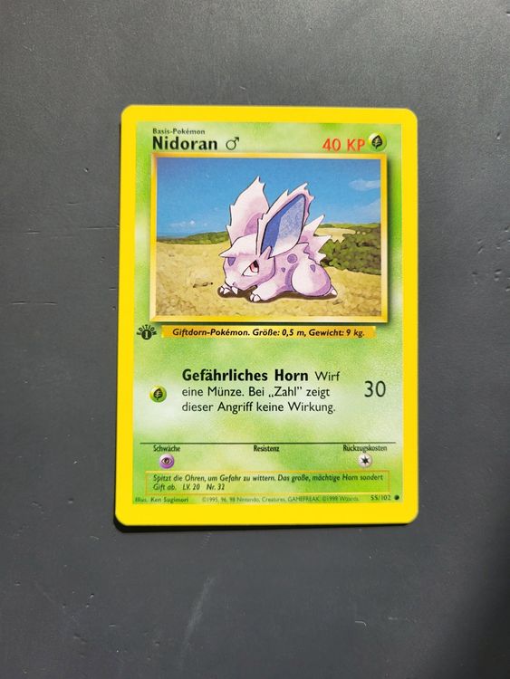Pokemon Nidoran 1. Edition Base Set (Gebraucht) in oberbuchsiten für ...