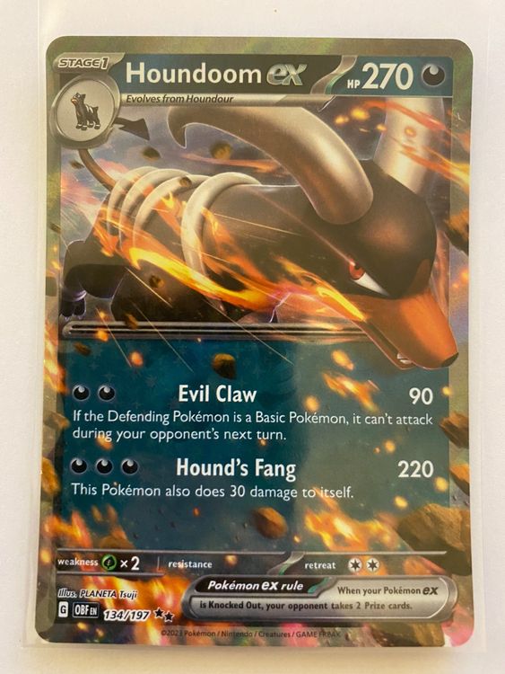 Pokemon Houndoom EX 134/197 Obsidian Flames EN (Neu (gemäss ...