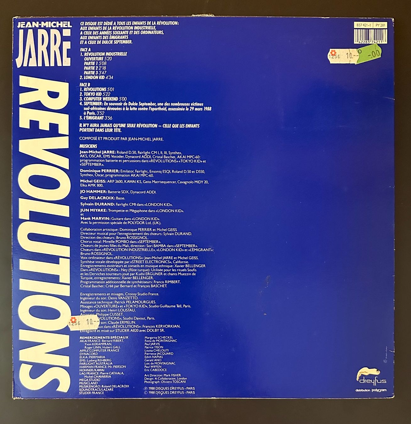 Jean-Michel Jarre - Revolutions LP (Gebraucht) in Viganello für CHF 5 ...